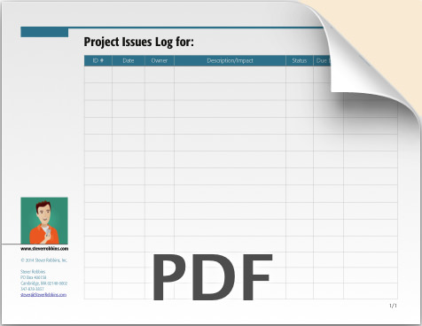 299 Tame Your Projects with an Issues Log | Stever Robbins